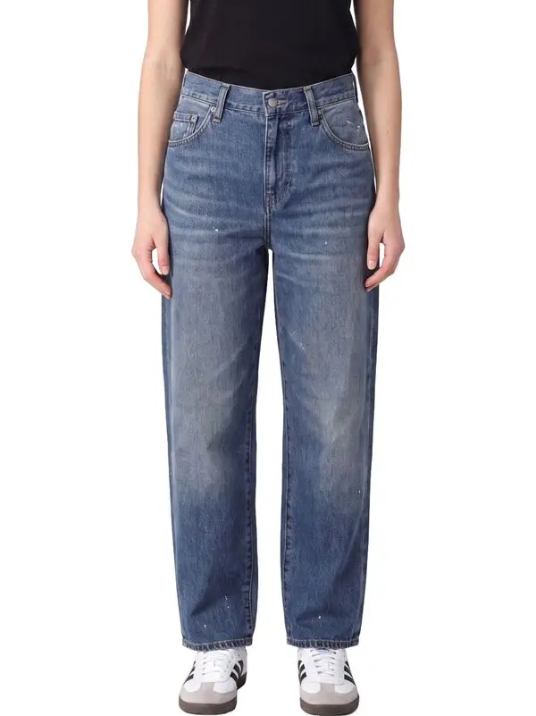 Carhartt Work In Progress Straight Leg Jeans With Distressed Details - Blue
