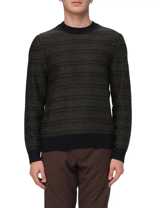BOSS Striped Jumper - Black