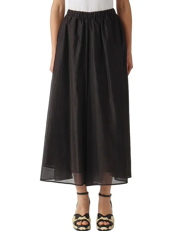 MEIMEIJ Cropped Chiffon Trousers - Black