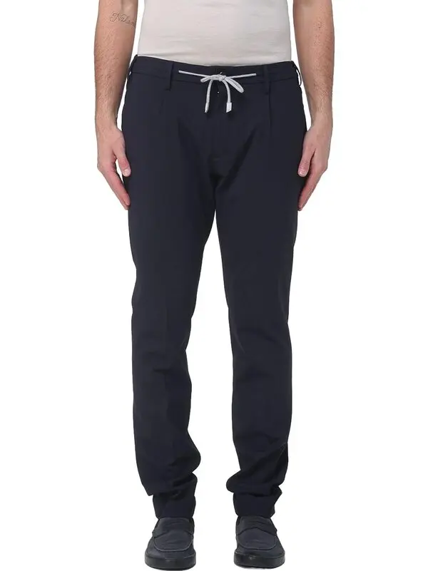Eleventy Wool Drawstring Trousers - Blue