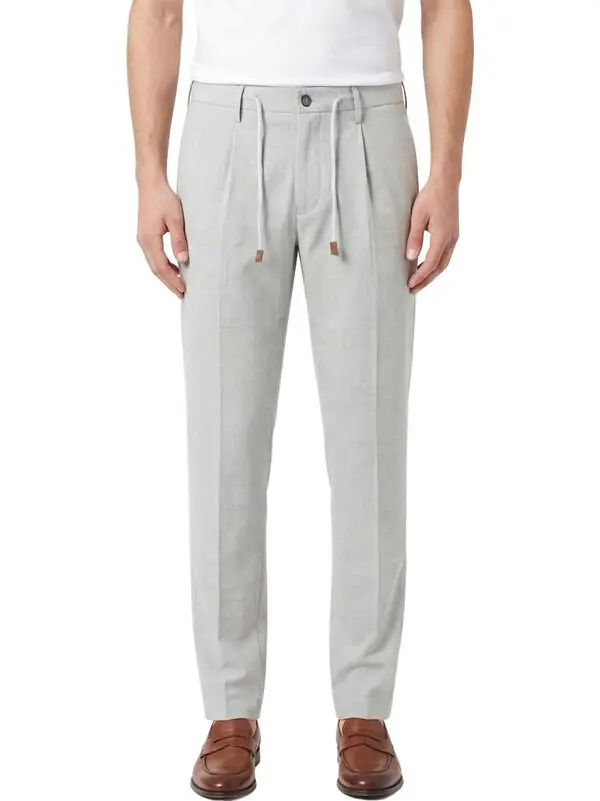 Eleventy Wool Drawstring Trousers - Grey