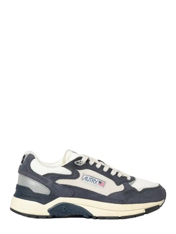 AUTRY Hyperway Bi Leather And Mesh Low-top Sneakers - Blue