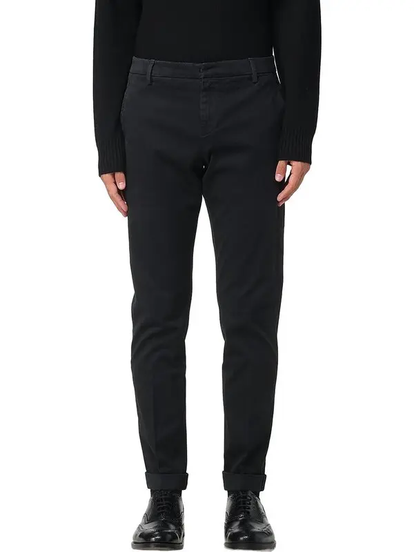 DONDUP Tailored Straight Leg Trousers - Black