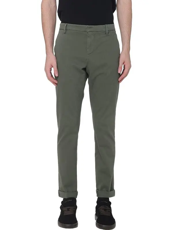 DONDUP Tailored Straight Leg Trousers - Olive
