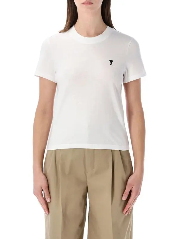 AMI Paris T-shirt With Logo Detail - White