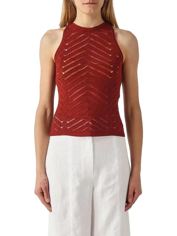 TWINSET Knitted Viscose Top - Brown