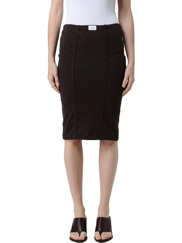 MAGLIANO Stretch Jersey Midi Skirt - Brown