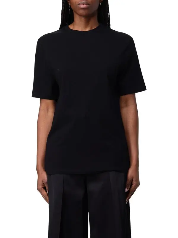 JIL SANDER Cotton T-shirt With Graphic Print - Black