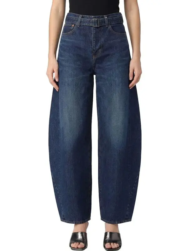 Sacai Baggy Cotton Denim Jeans - Blue