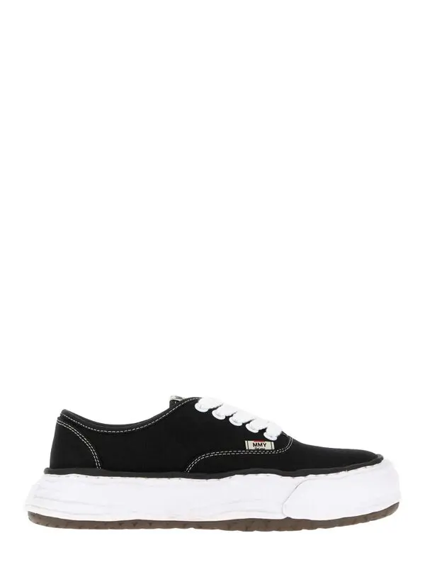 Mihara Yasuhiro Eric Low-top Canvas Platform Sole Sneakers - Black