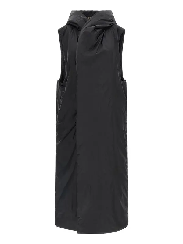 Rick Owens Sleeveless Hooded Waistcoat - Black