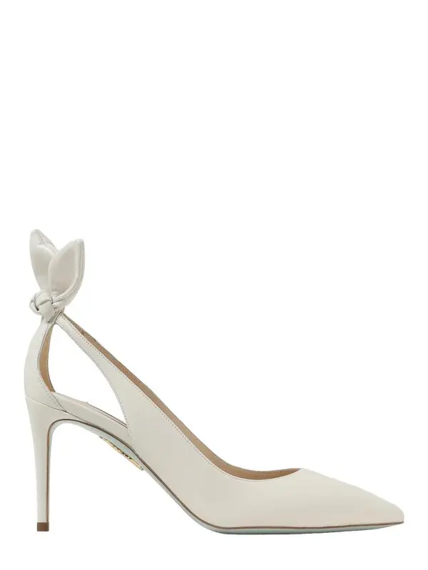 AQUAZZURA Slingback Pumps With Bow Detailing - White