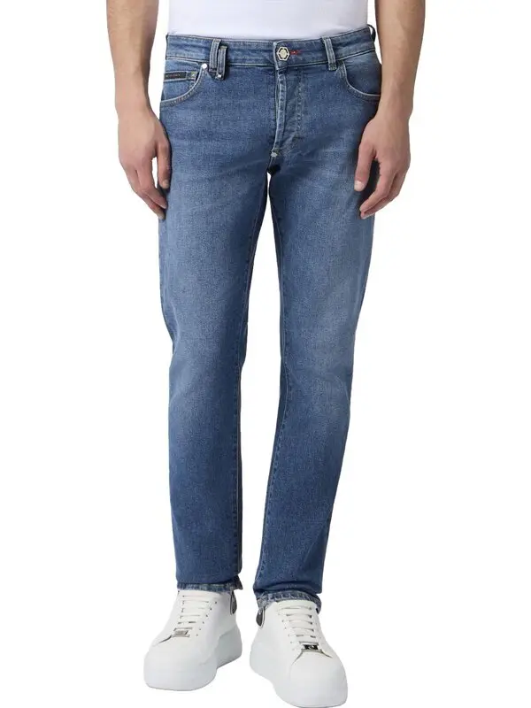 Philipp Plein Slim Fit Stretch Jeans - Blue