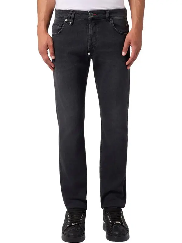 Philipp Plein Slim Fit Stretch Jeans - Grey