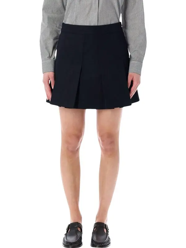 A.p.c. Pleated Miniskirt - Blue