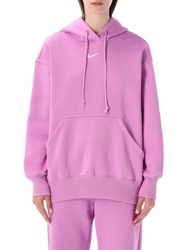 Nike Phoenix Stretch Cotton Hoodie - Fuchsia
