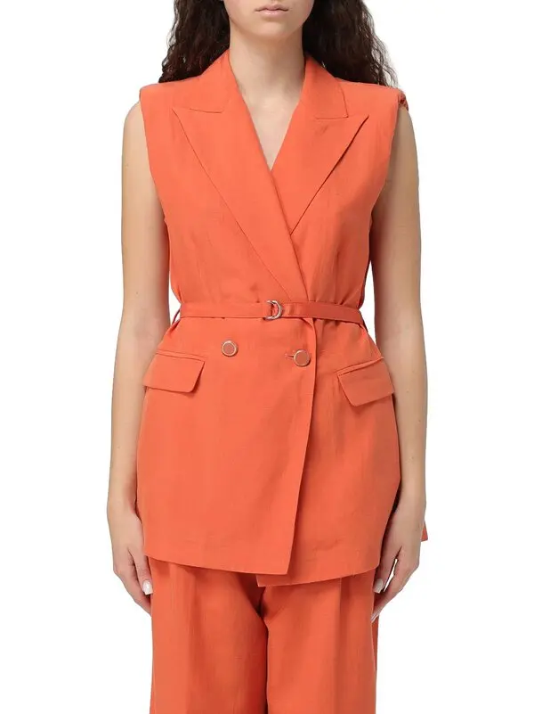 Liu Jo Double Breasted Waistcoat - Brick Red