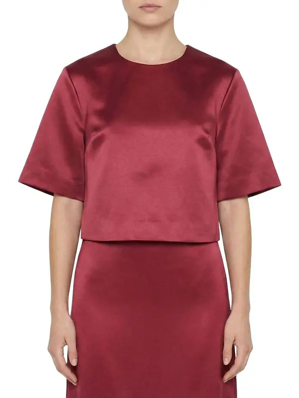 BY MALENE BIRGER Cropped Top - Wine