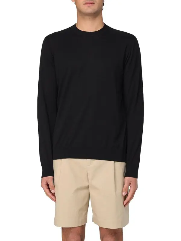 PAOLO PECORA Silk And Cotton Blend Crewneck Sweater - Black