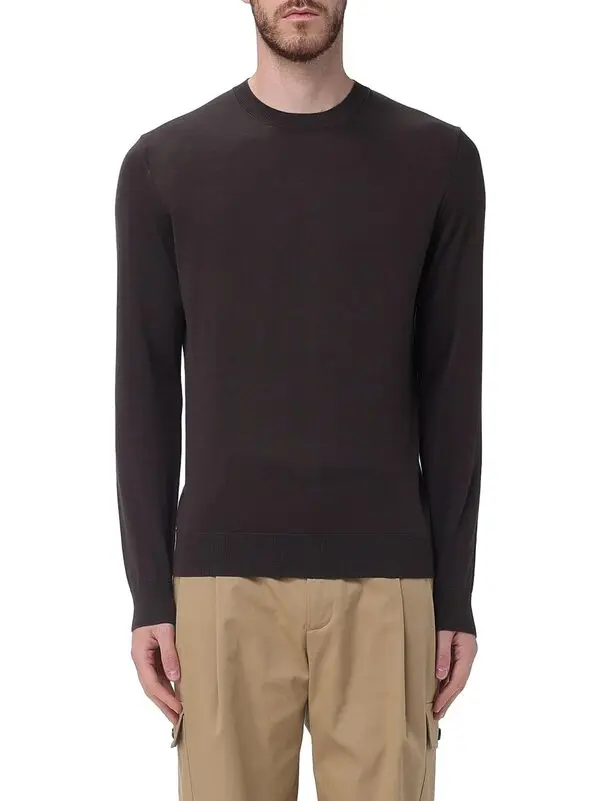 PAOLO PECORA Silk And Cotton Blend Crewneck Sweater - Brown