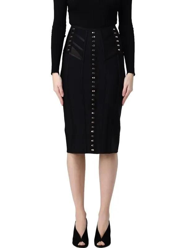 Elisabetta Franchi Jersey Midi Skirt - Black