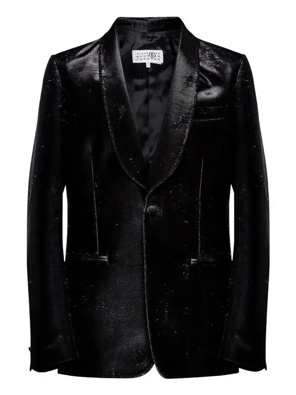MAISON MARGIELA Single Breasted Shawl Lapel Jacket - Black