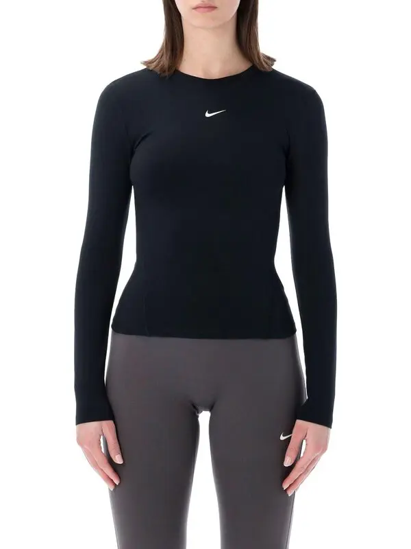 Nike Fitted Long Sleeve Technical Top - Black