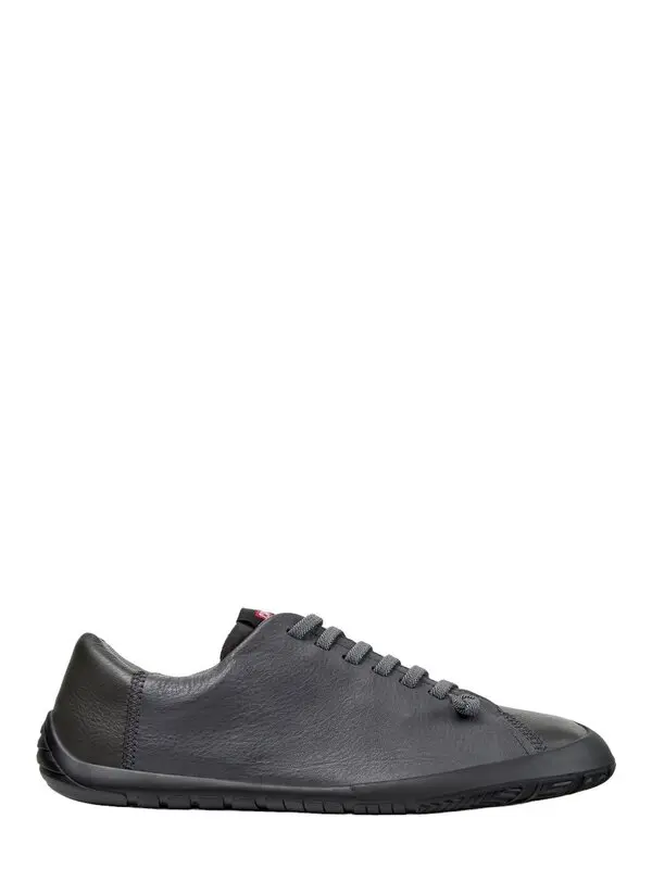 Camper Bi Twins Slip-on Sneakers In Smooth Leather With Elastic Laces - Multicolor