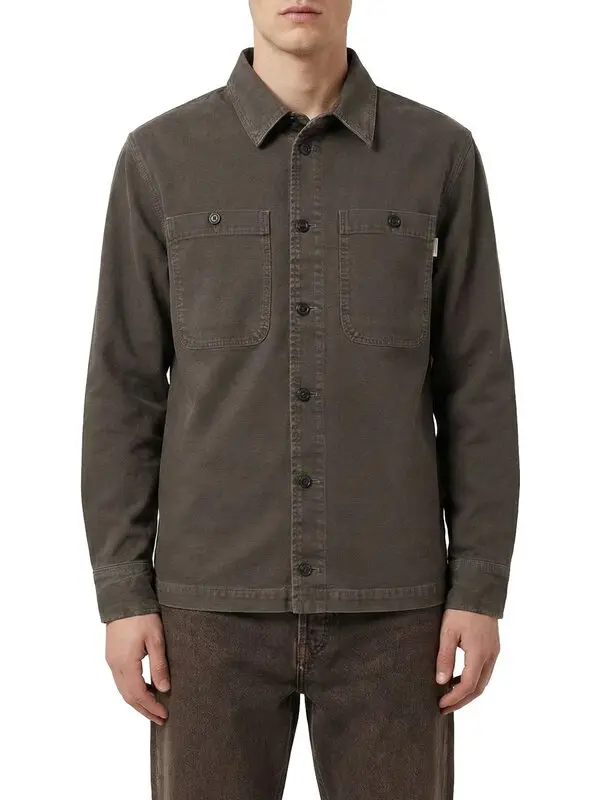 BARACUTA Cotton Shirt Jacket - Black