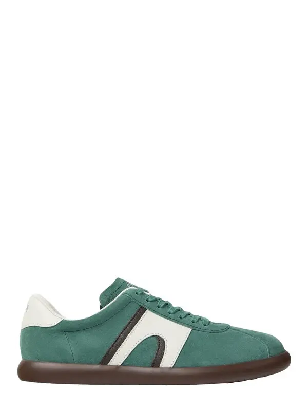 Camper Suede And Calfskin Low-top Lace-up Sneakers - Green