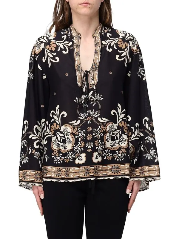 TWINSET Liberty Cotton Kaftan - Black