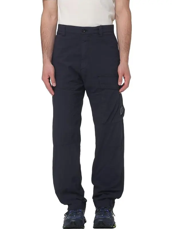 C.P. COMPANY Cotton Blend Cargo Trousers - Blue
