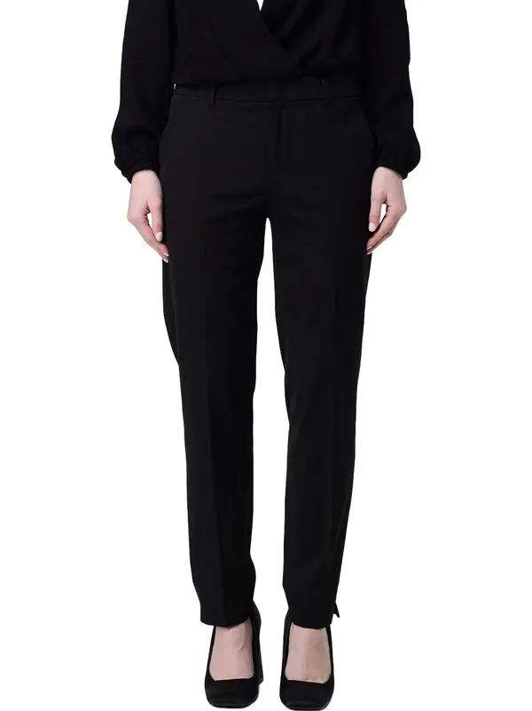 PT TORINO Slim Fit Stretch Viscose Trousers - Black