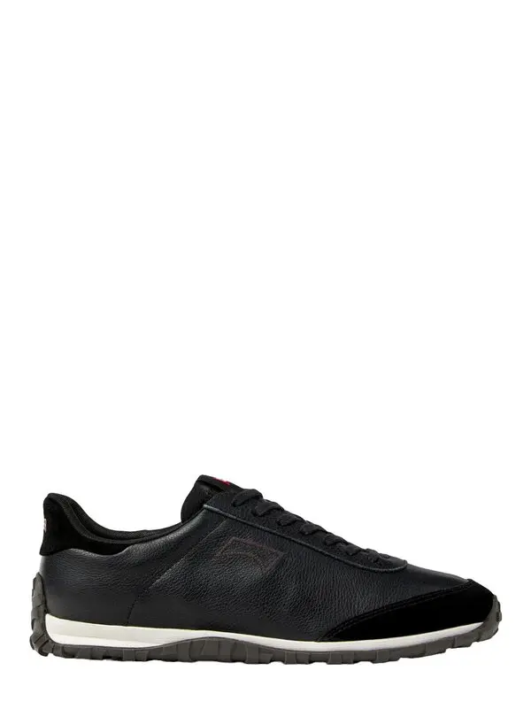Camper Drift Walk Leather And Suede Lace-up Sneakers - Black