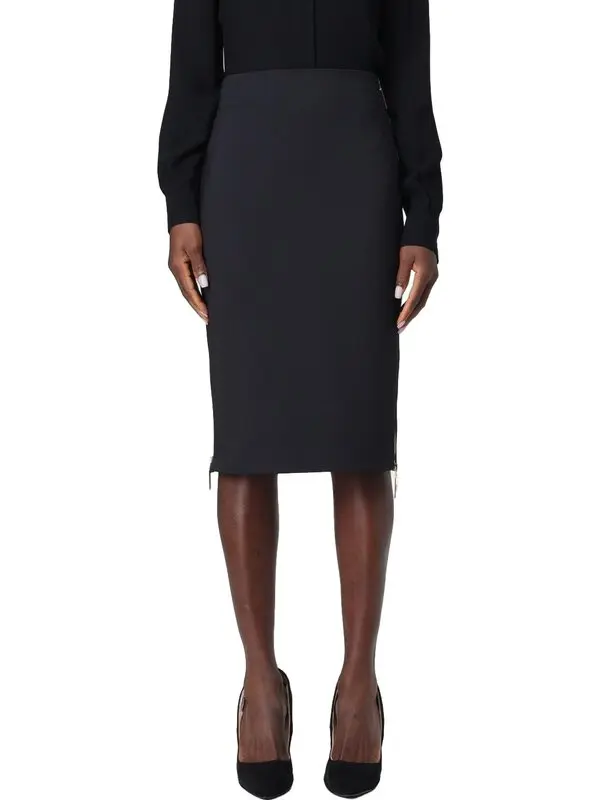 Elisabetta Franchi Zip Detail Skirt - Black