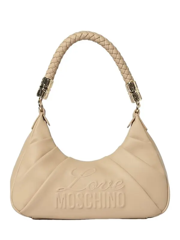 Moschino Polyurethane Shoulder Bag - Beige