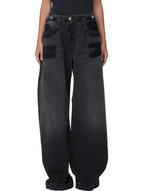 Attico Wide Leg Jeans - Black