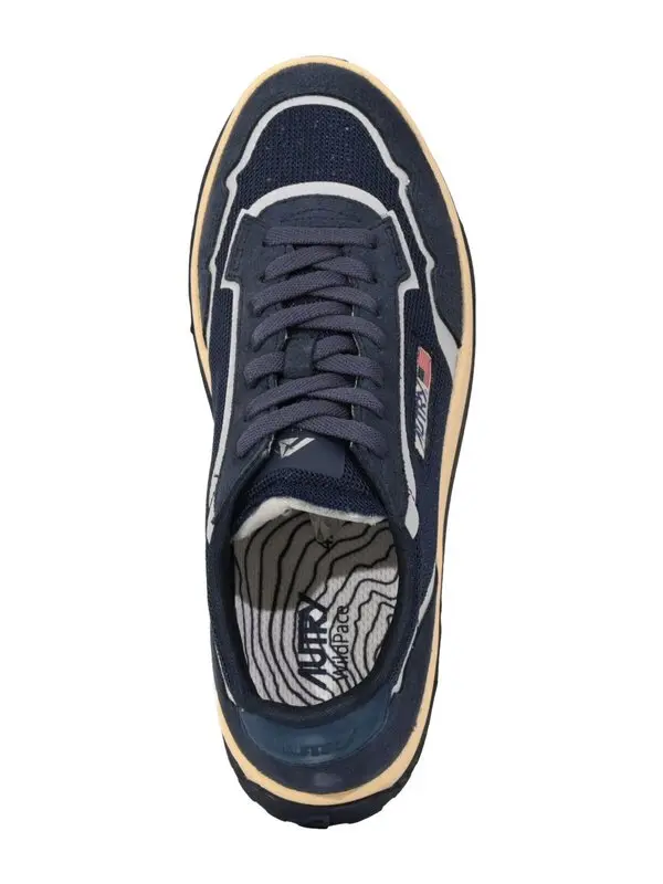 AUTRY Wildpace Low Suede And Mesh Trainers - Blue