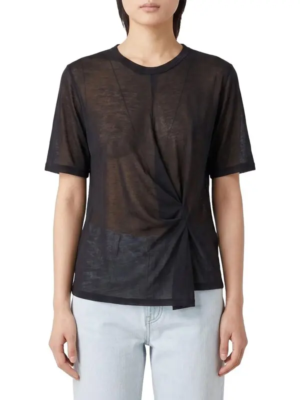 SEMICOUTURE Ophelia Cotton Blend T-shirt - Black