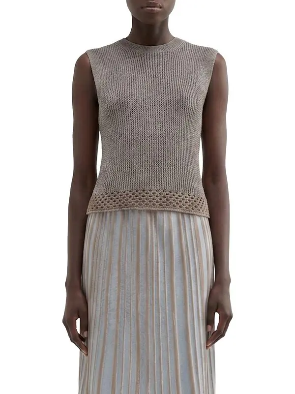 MARGHERITA MACCAPANI Giuly Sleeveless Knit Top - Sky