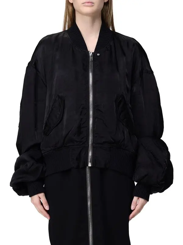 Rick Owens Technical Fabric Bomber Jacket - Black