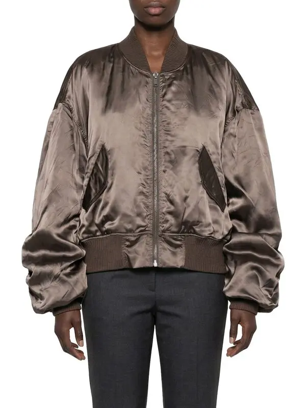 Rick Owens Technical Fabric Bomber Jacket - Grey 1