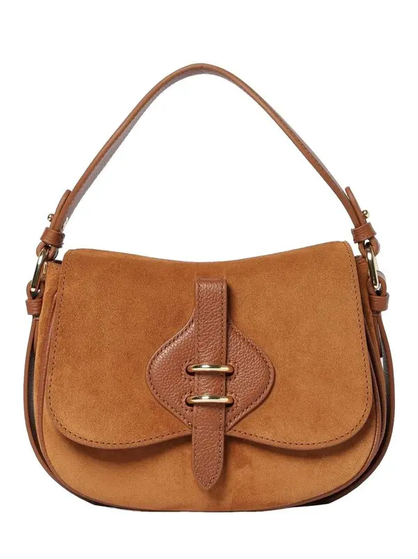 COCCINELLE Suede And Leather Handheld Bag - Brown