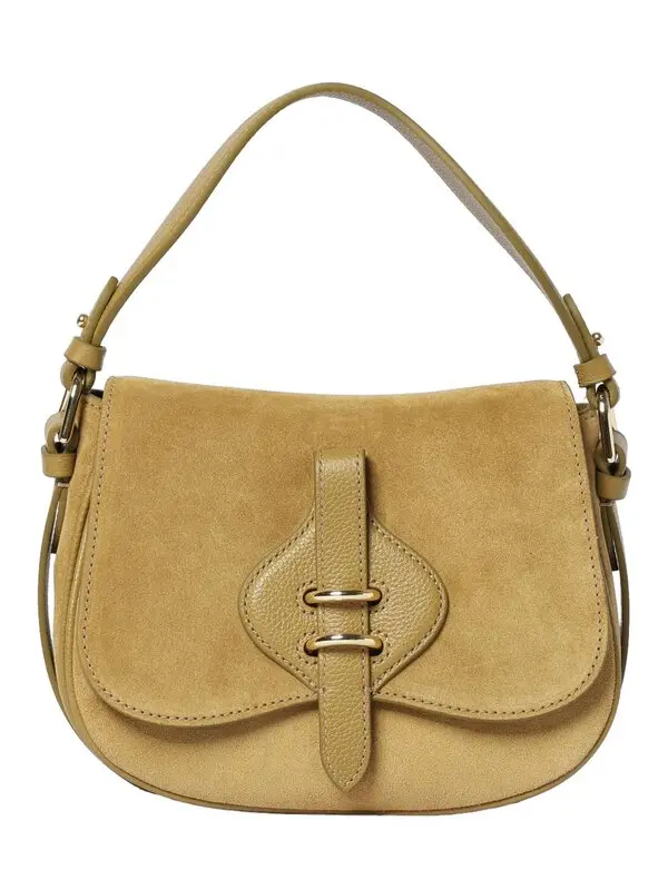 COCCINELLE Suede And Leather Handheld Bag - Grey