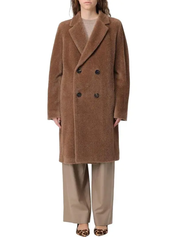 Max Mara Double-breasted Fur Coat - Camel