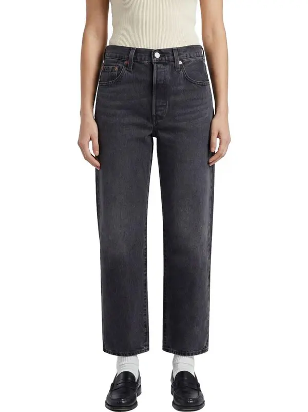 LEVI'S 501® Distressed Straight Leg Jeans - Black