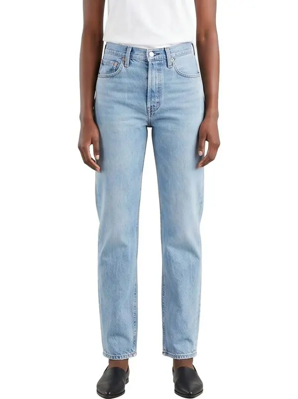 LEVI'S 501® Distressed Straight Leg Jeans - Blue
