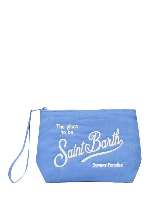 MC2 SAINT BARTH Aline Linen Pochette - Blue 1