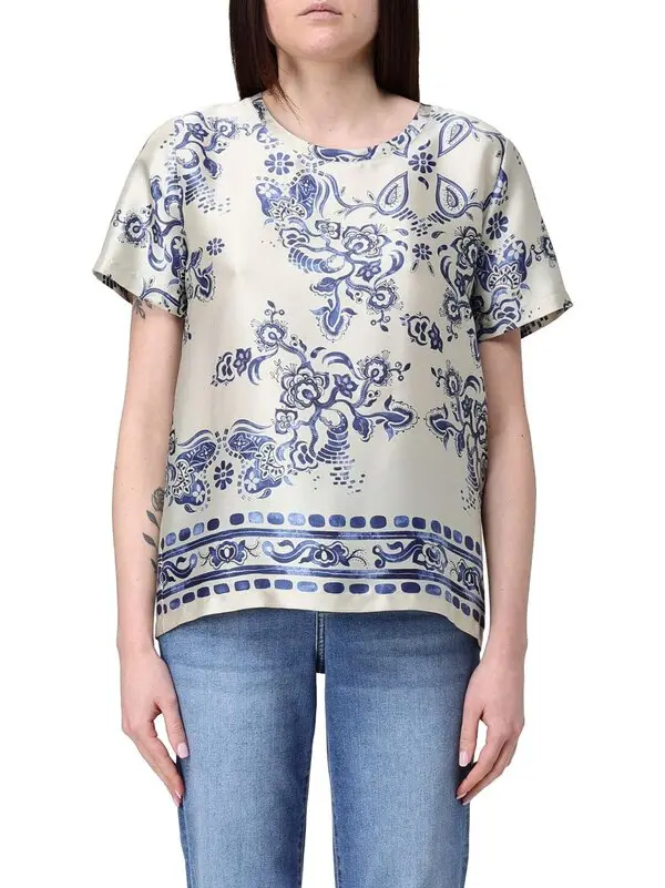 Liu Jo Floral Print Satin Blouse - Multicolor