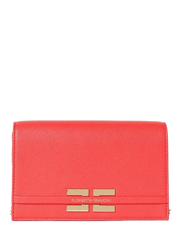 Elisabetta Franchi Grained Faux Leather Mini Bag - Red